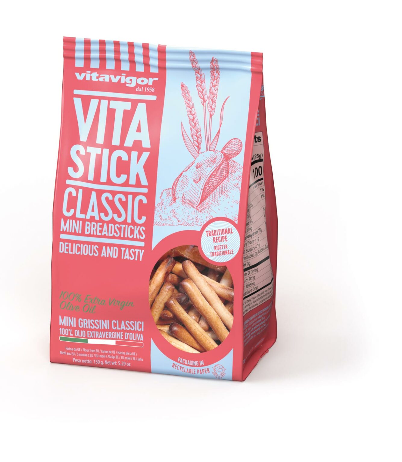Vitavigor Vitastick classici mini grissini 150gr (12 per doos ...